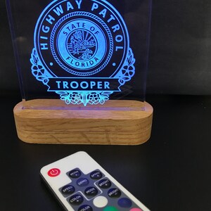 Florida Highway Patrol Badge Acrylic Lighted Plaque. Police Badge ...