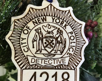 Personalized Garland Texas Police Badge Ornament Gift for | Etsy