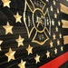 Maltese Cross, Red Line Flag, Wood Flag, Fire Fighter,first Responded ...