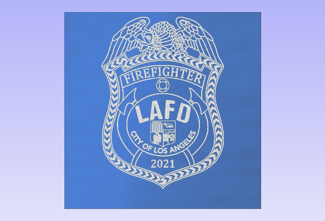 LAFD FIREFIGHTER Badge Acrylic Lighted Plaque. Fireman Badge | Etsy