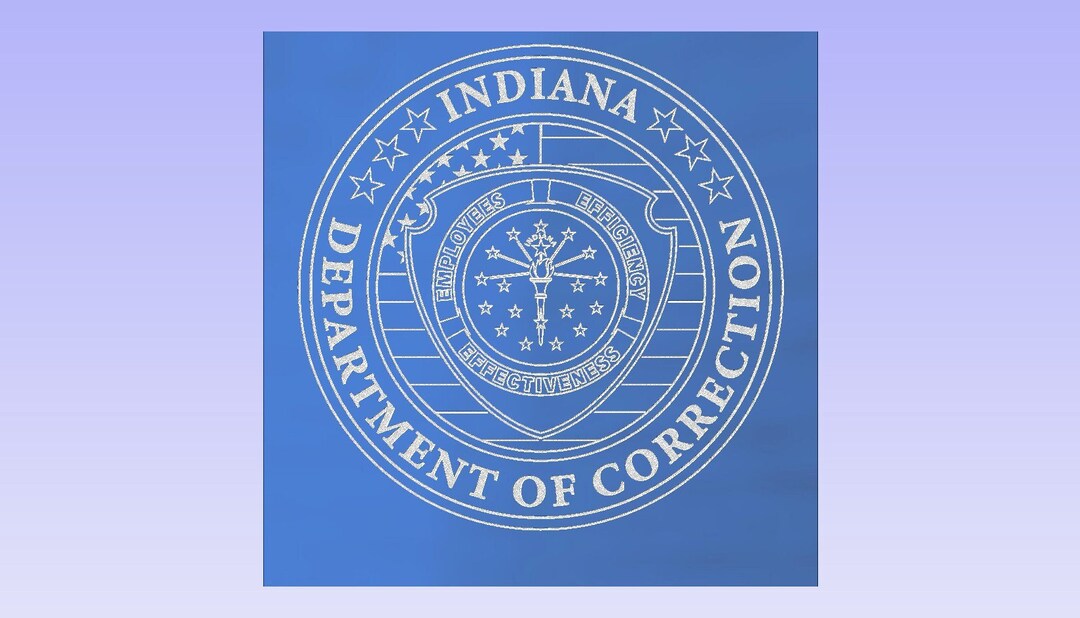 INDIANA Department of Corrections Acrylic Lighted Plaque. Police Badge ...