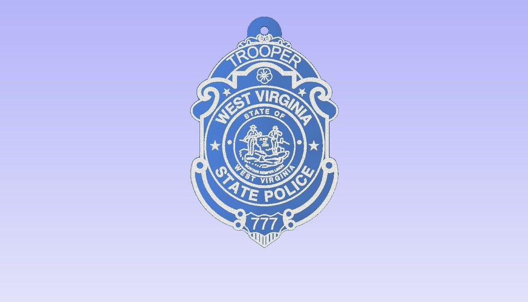 West Virginia State Police Badge Christmas Ornament, Clear Acrylic ...