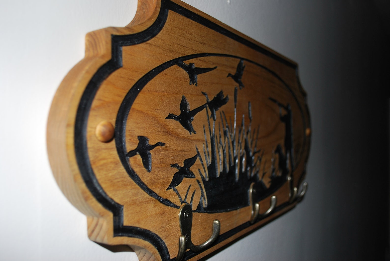 Rustic Engraved Hunting Coat Rack - Etsy