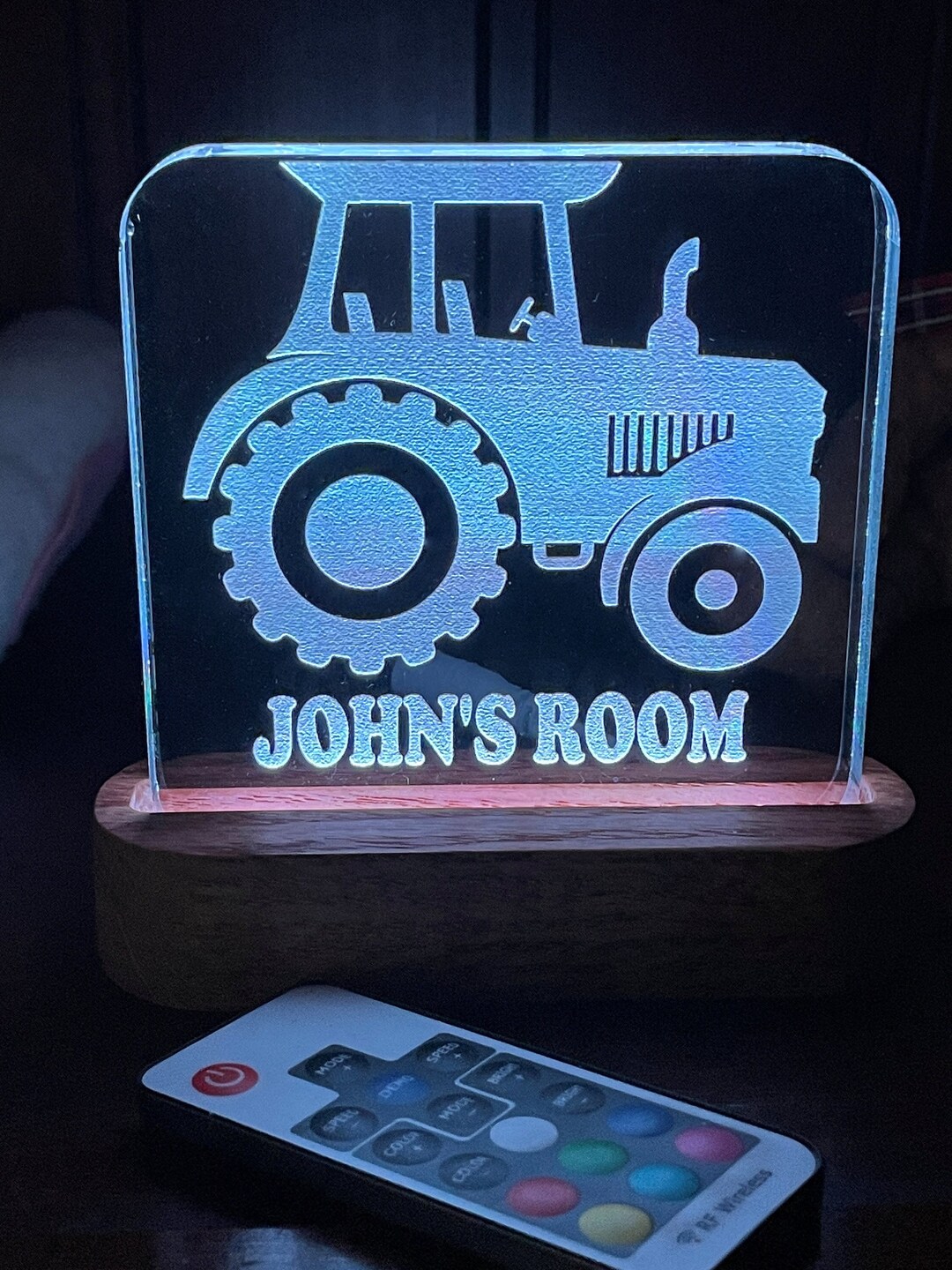 Customizable Tractor Night Light - Personalized Farm-themed Kids ...