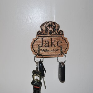 Personalized German Shorthaired Pointer Leash Holder, Dog Leash Hanger ...