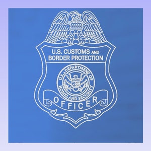 US Customs and Border Protection CBP DHS Officer Badge Acrylic Lighted ...