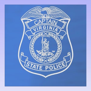 Virginia State Police Captain Badge Acrylic Lighted Plaque. - Etsy