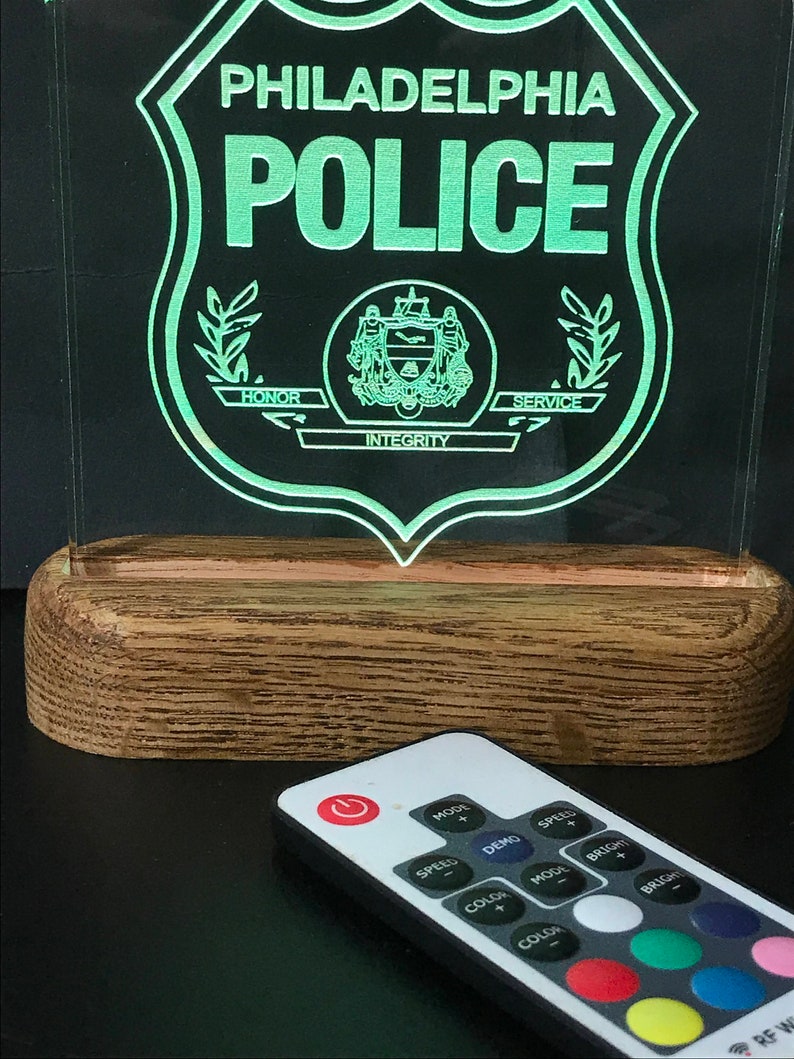 Philadelphia Police Shoulder Patch Acrylic Lighted Plaque. | Etsy