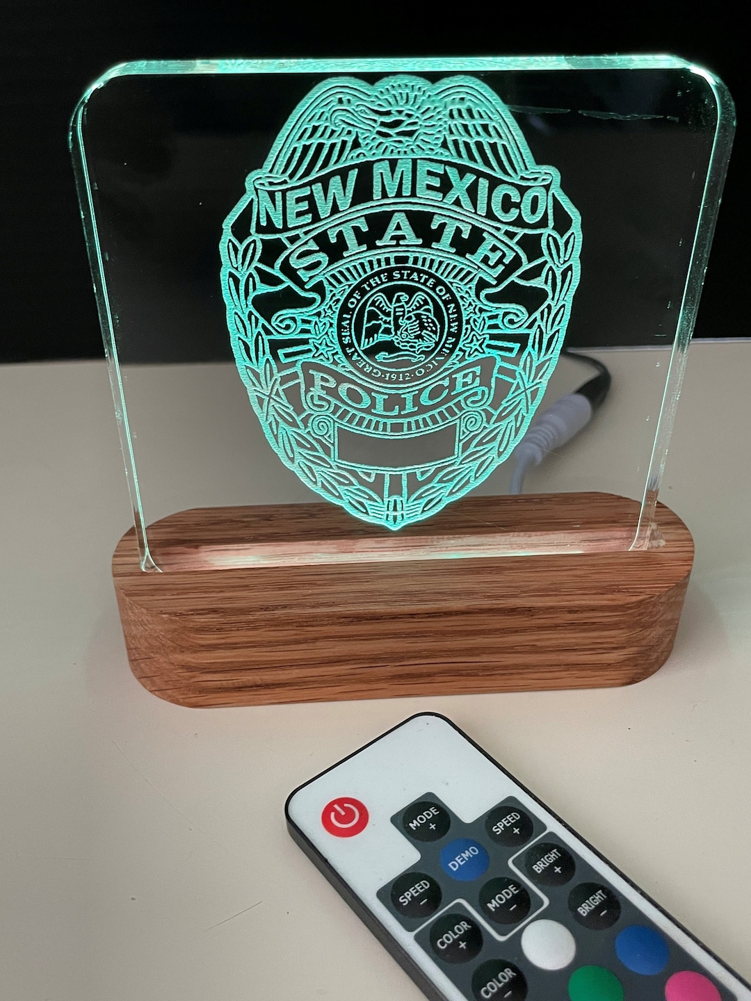 New Mexico State Police Acrylic Lighted Plaque. Police Badge ...