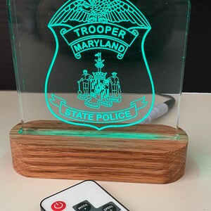 Maryland State Police Badge Acrylic Lighted Plaque. Police Badge ...