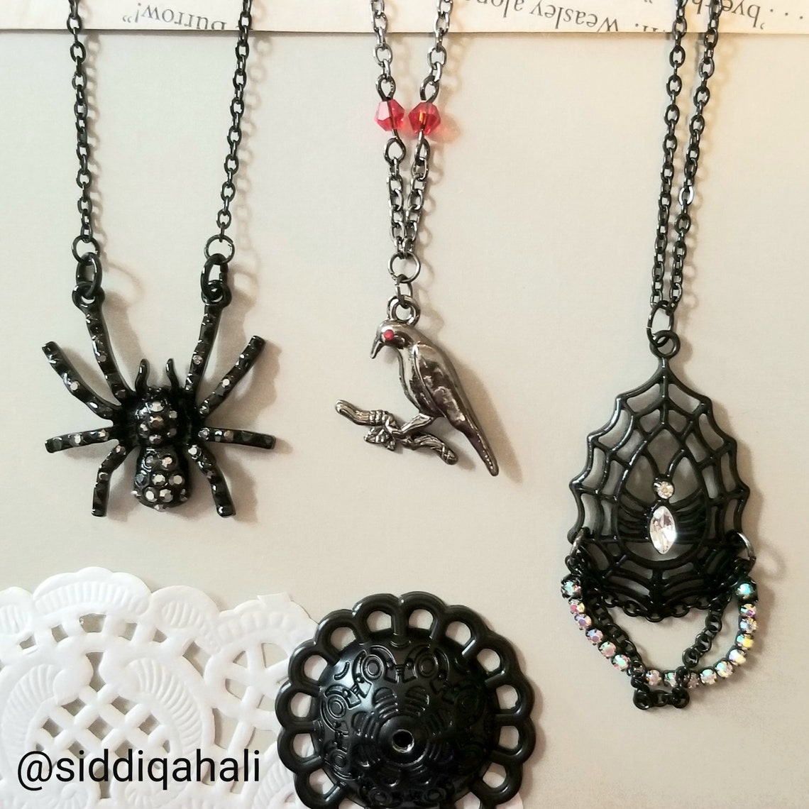 Spider Web Chains Necklace - Etsy