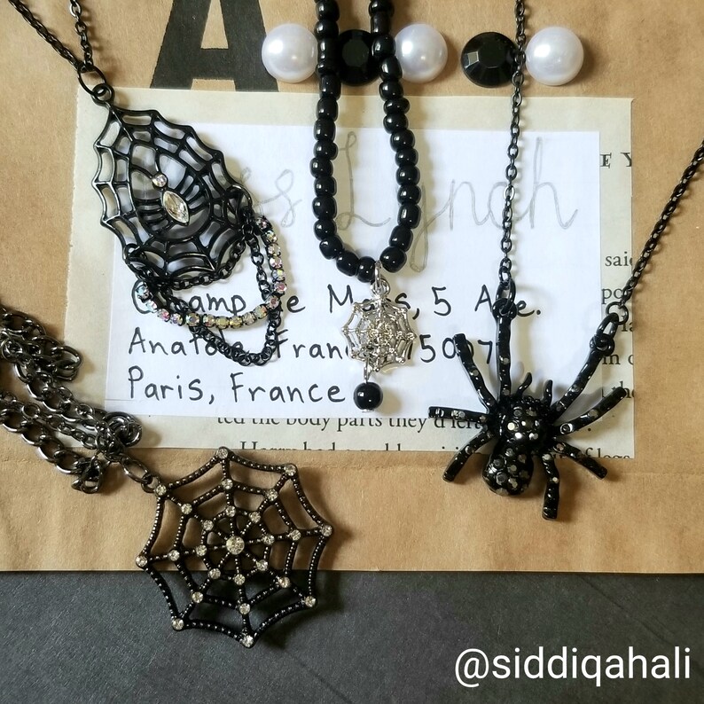 Spider Web Chains Necklace - Etsy