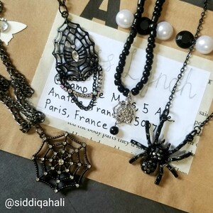 Spider Web Chains Necklace - Etsy