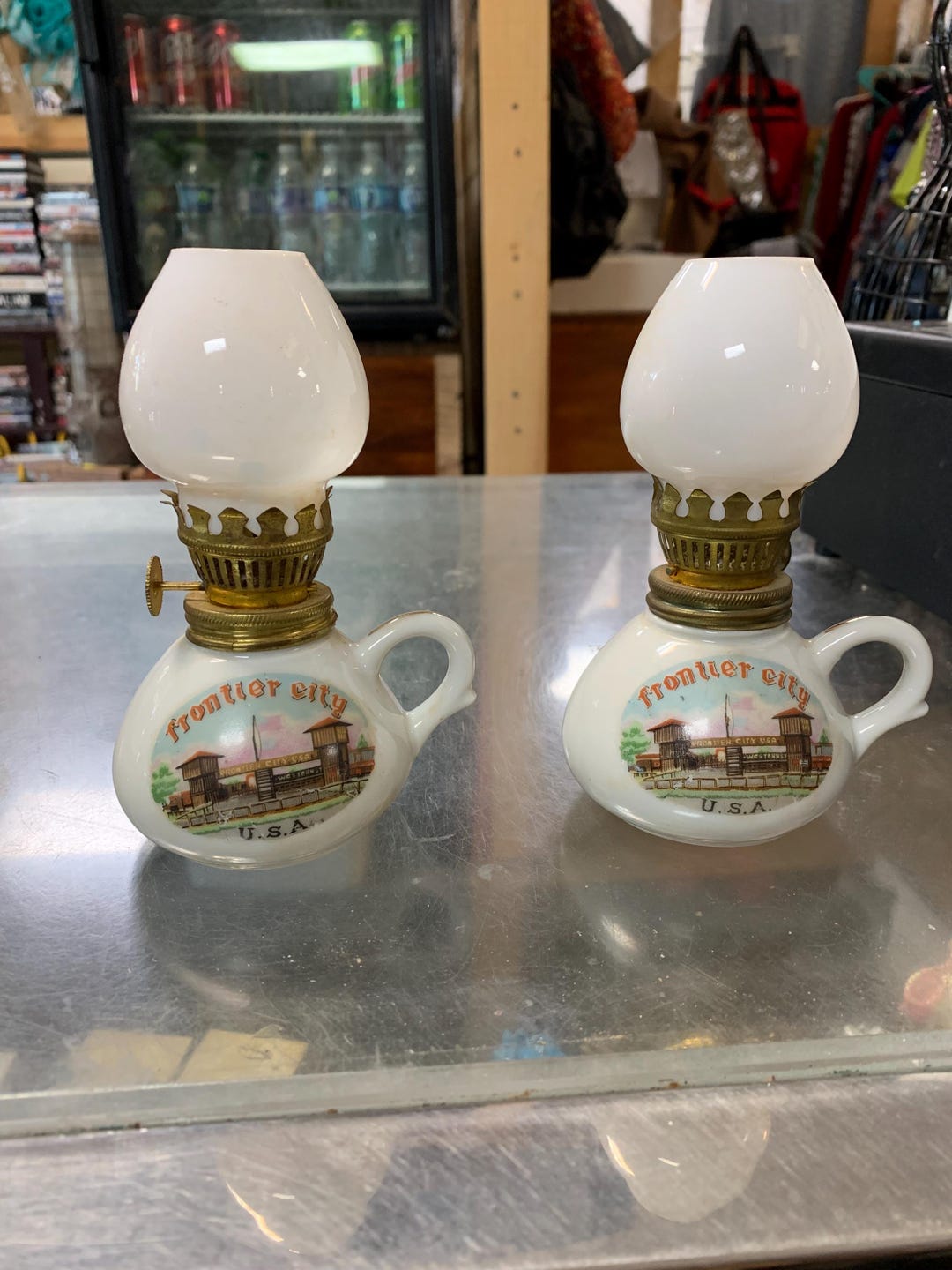 Small Oil Lamps From Frontier City Pair - Etsy