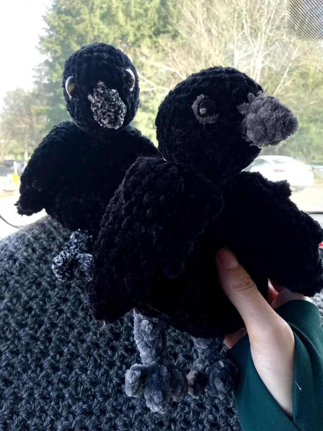 Crow Snuggler Crochet Pattern PDF Plush Toy Crow Lovey Crochet Pattern ...
