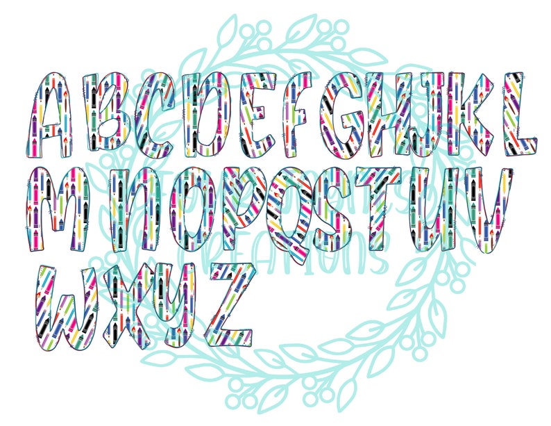 School Days Doodle Alphabet Font Bundle - Etsy