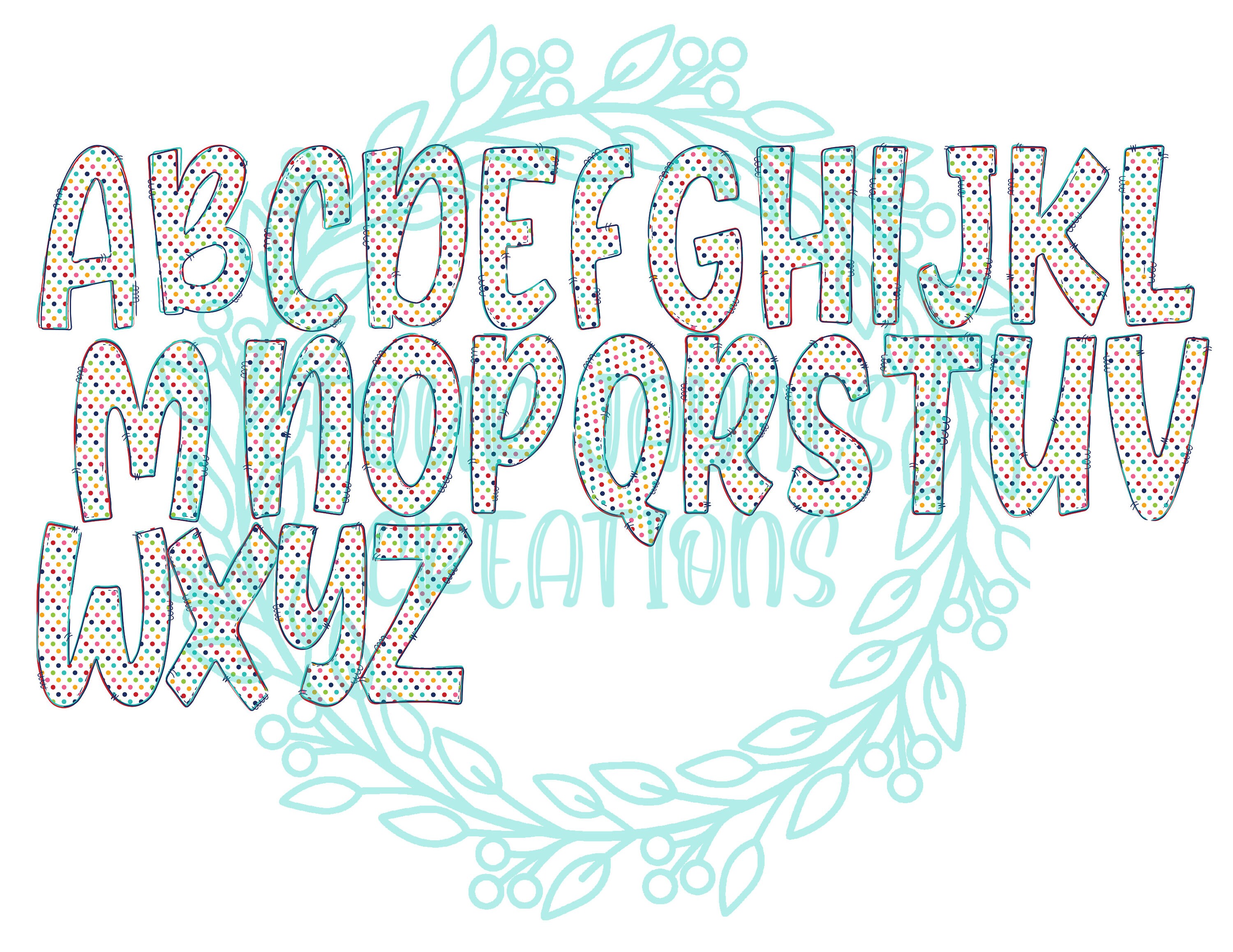 School Days Doodle Alphabet Font Bundle - Etsy