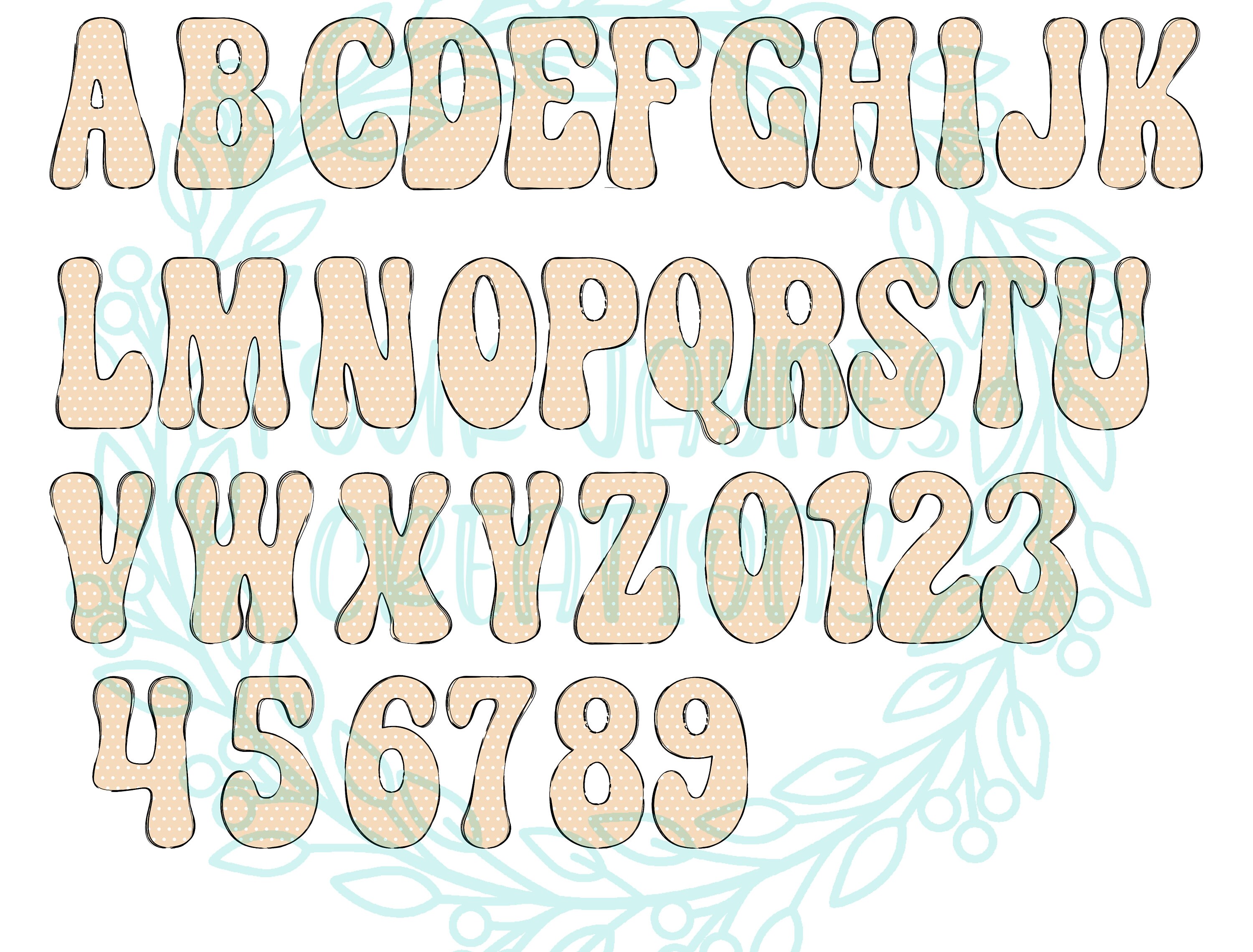 Groovy Retro Alphabet Font Bundle - Etsy