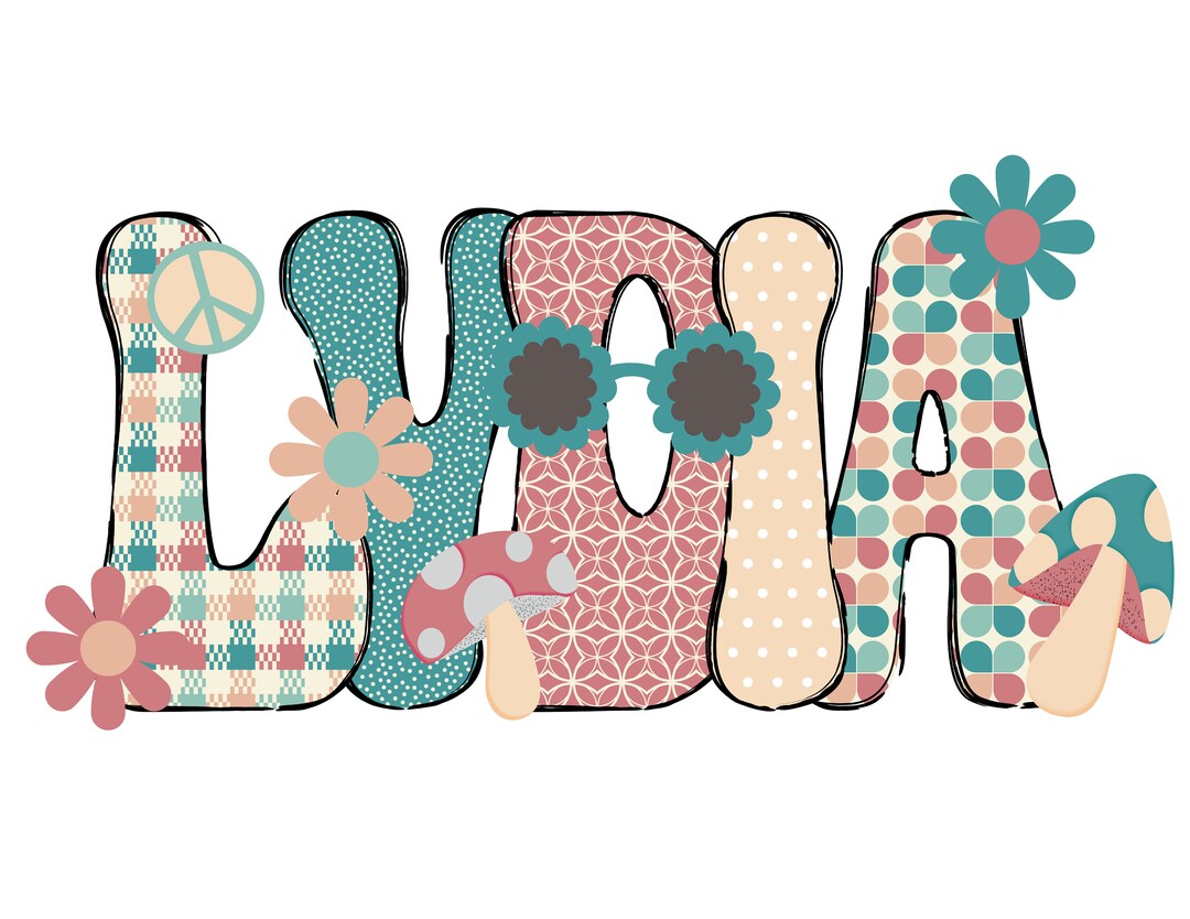 Groovy Retro Alphabet Font Bundle - Etsy