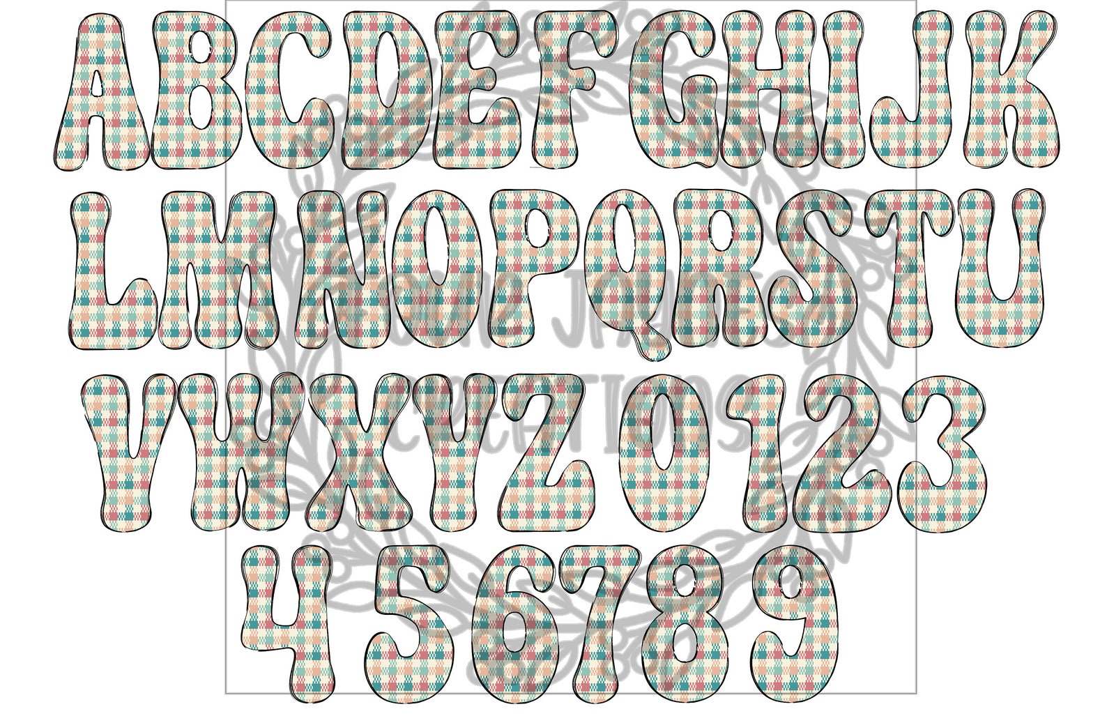 Groovy Retro Alphabet Font Bundle - Etsy