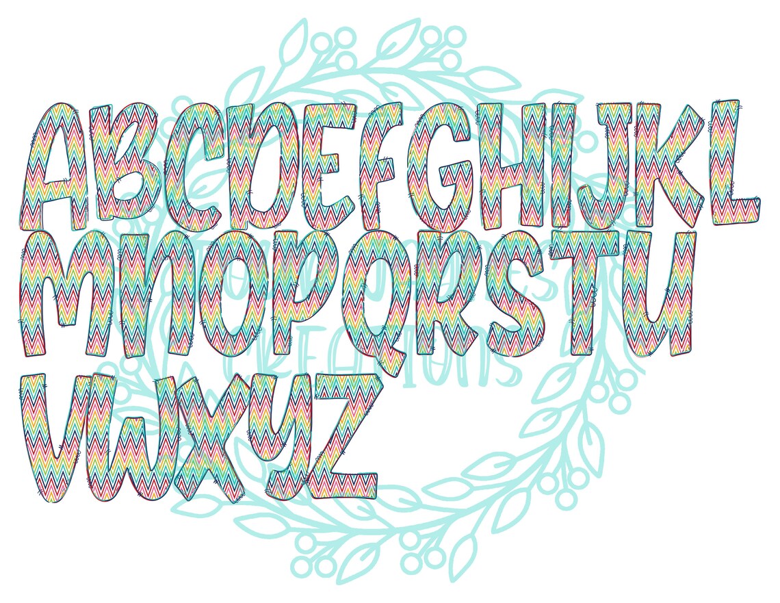 School Days Doodle Alphabet Font Bundle - Etsy