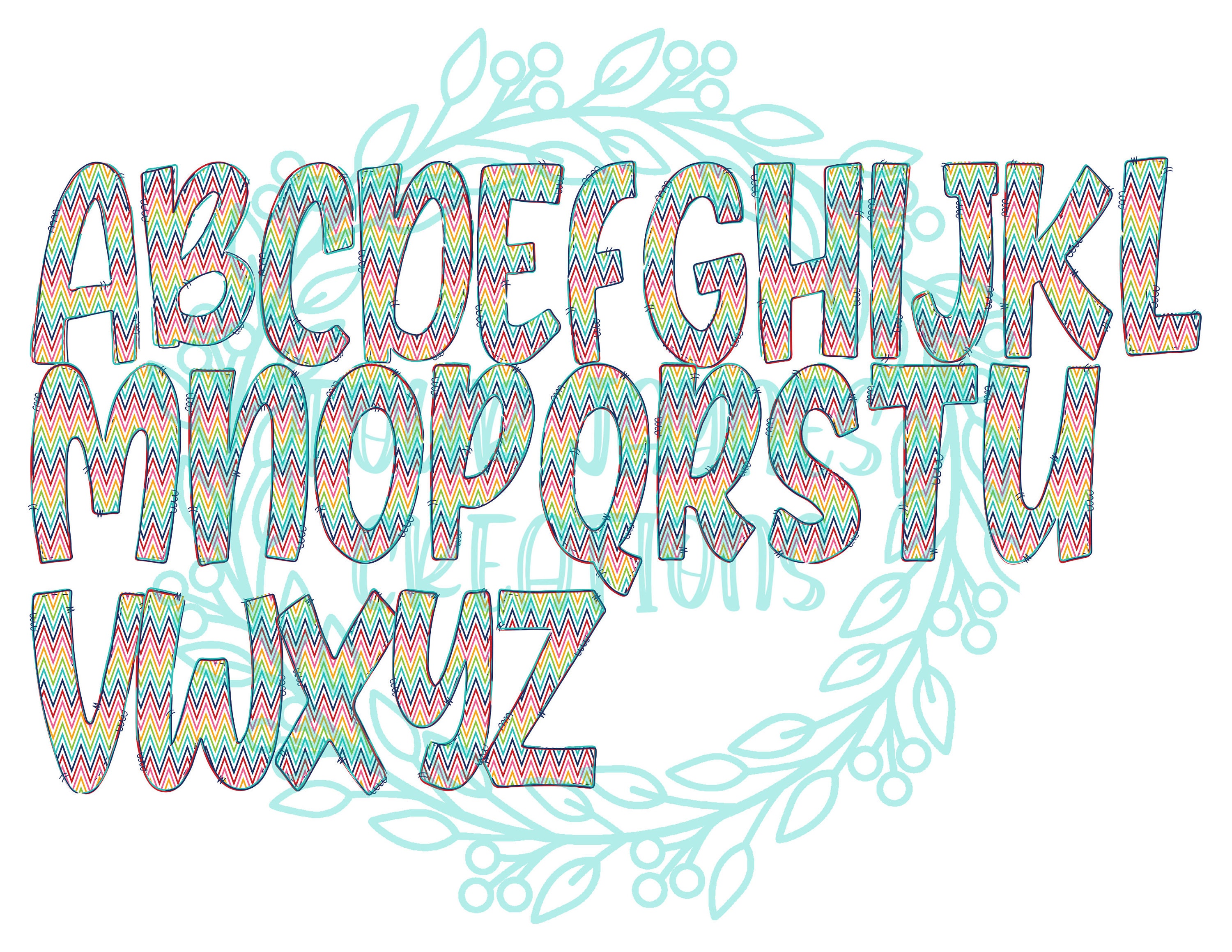 School Days Doodle Alphabet Font Bundle - Etsy