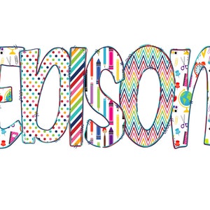 School Days Doodle Alphabet Font Bundle - Etsy