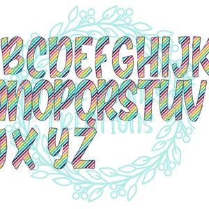 School Days Doodle Alphabet Font Bundle - Etsy