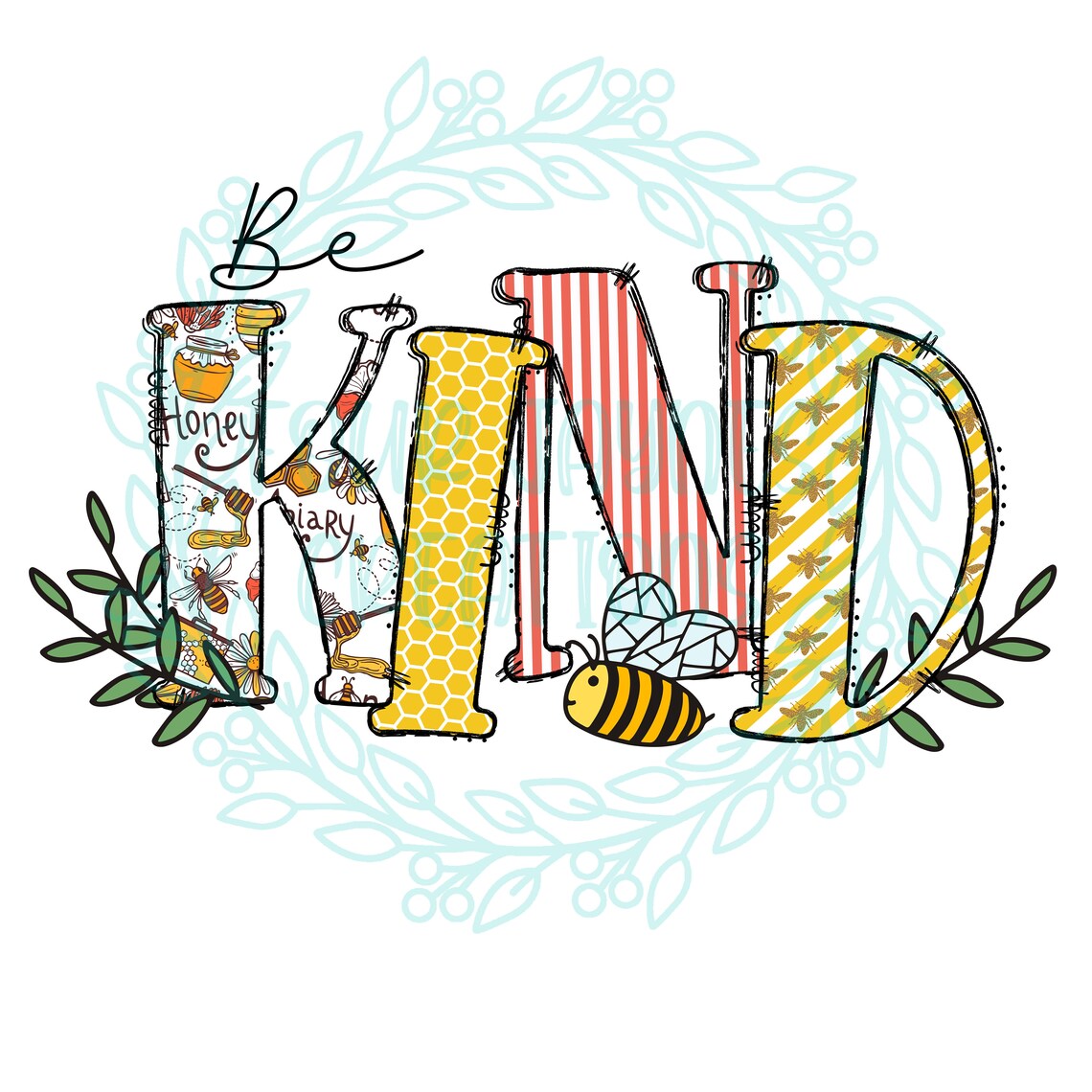 Be Kind Honey Bee Alpha Design PNG Digital File - Etsy