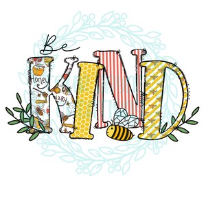 Be Kind Honey Bee Alpha Design PNG Digital File - Etsy