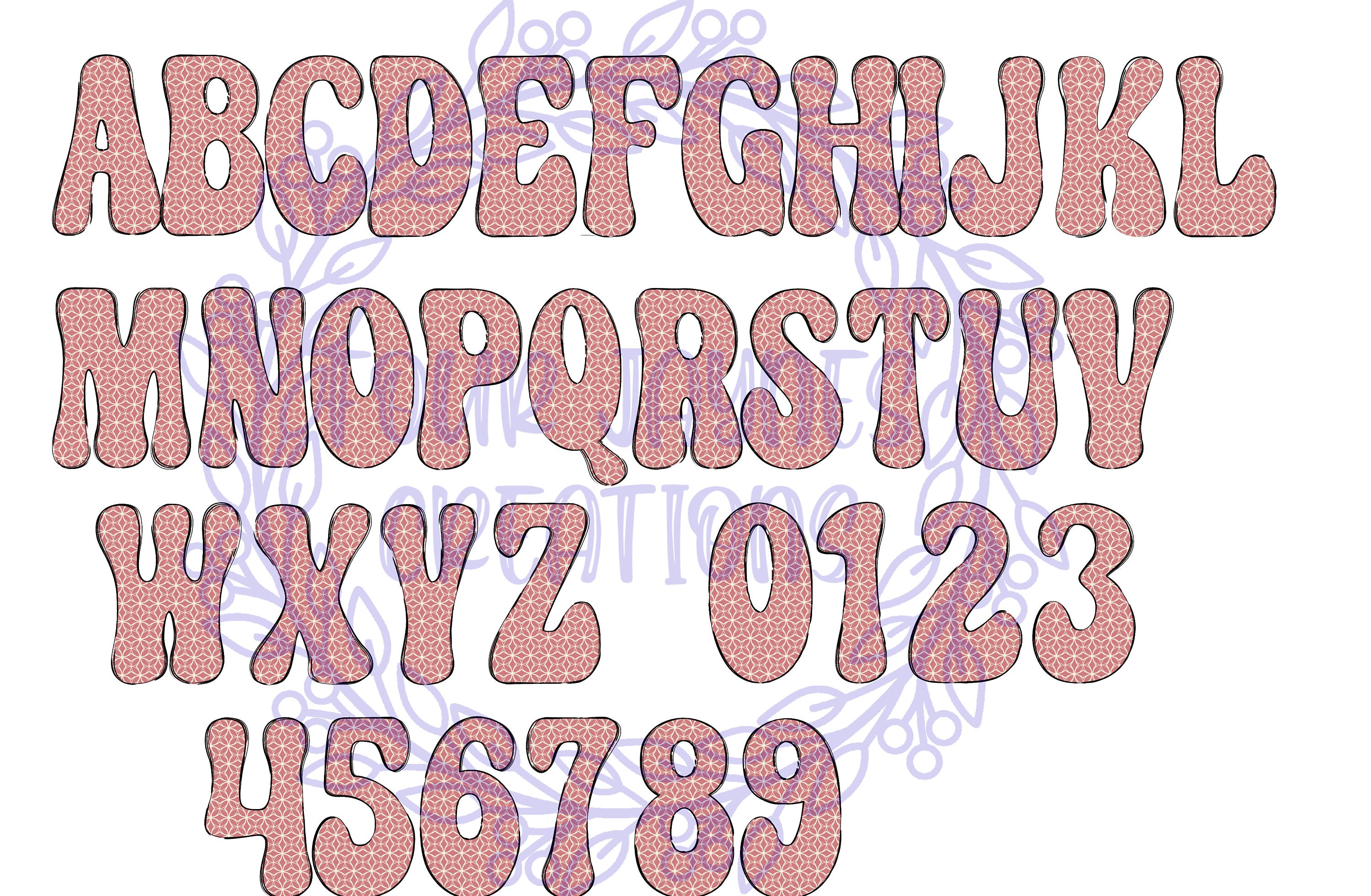 Groovy Retro Alphabet Font Bundle - Etsy