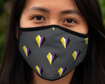 Nonbinary Mask NB Pride Flag Mask Non Binary Pride Month - Etsy