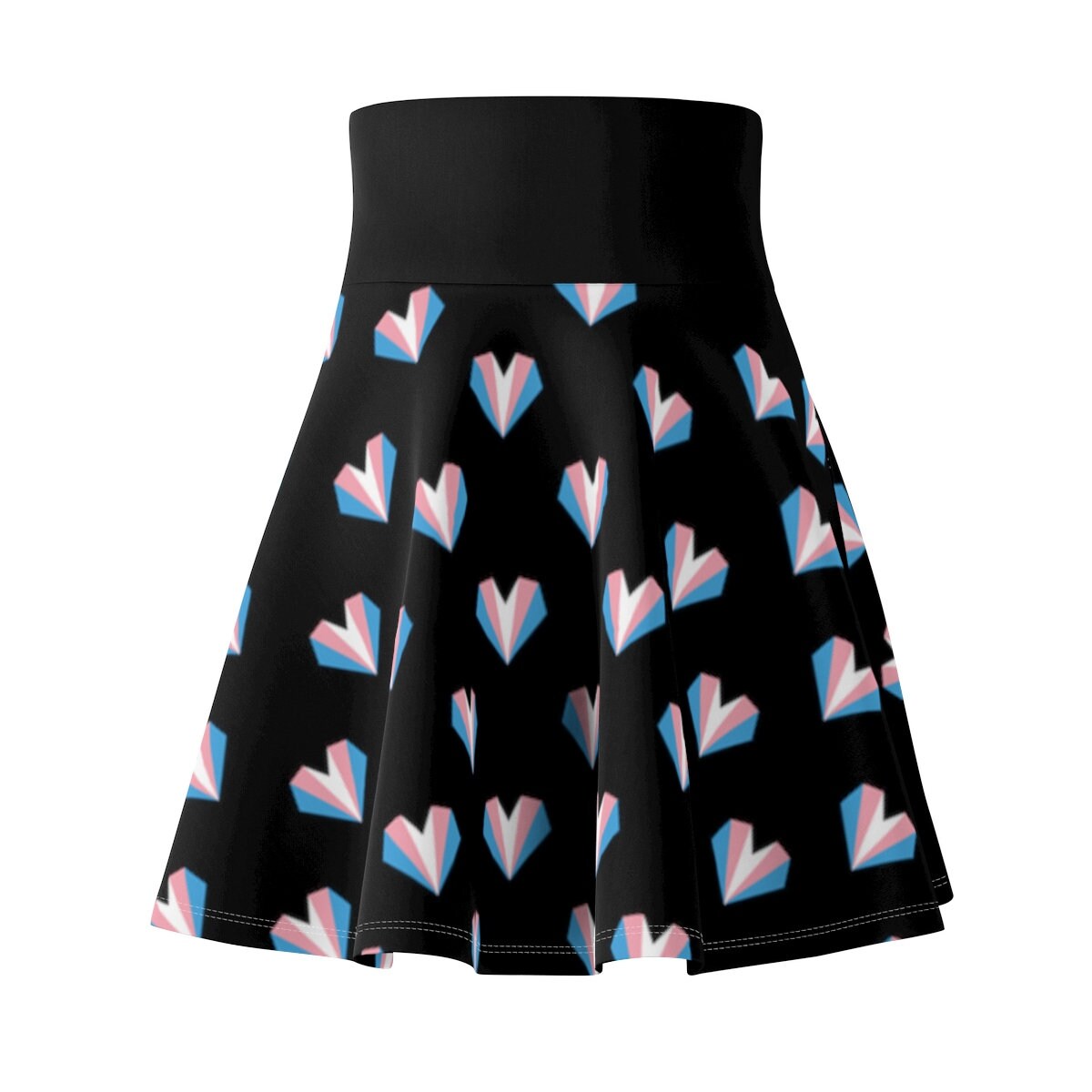 Transgender Pride Skater Skirt Trans Flag Geometrical Heart | Etsy