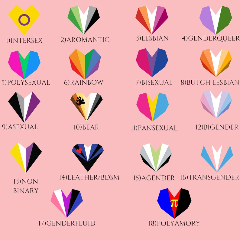 Geometrical Heart Lgbtq Pride Flags Unisex T Shirt Lgbt Gay Etsy Uk