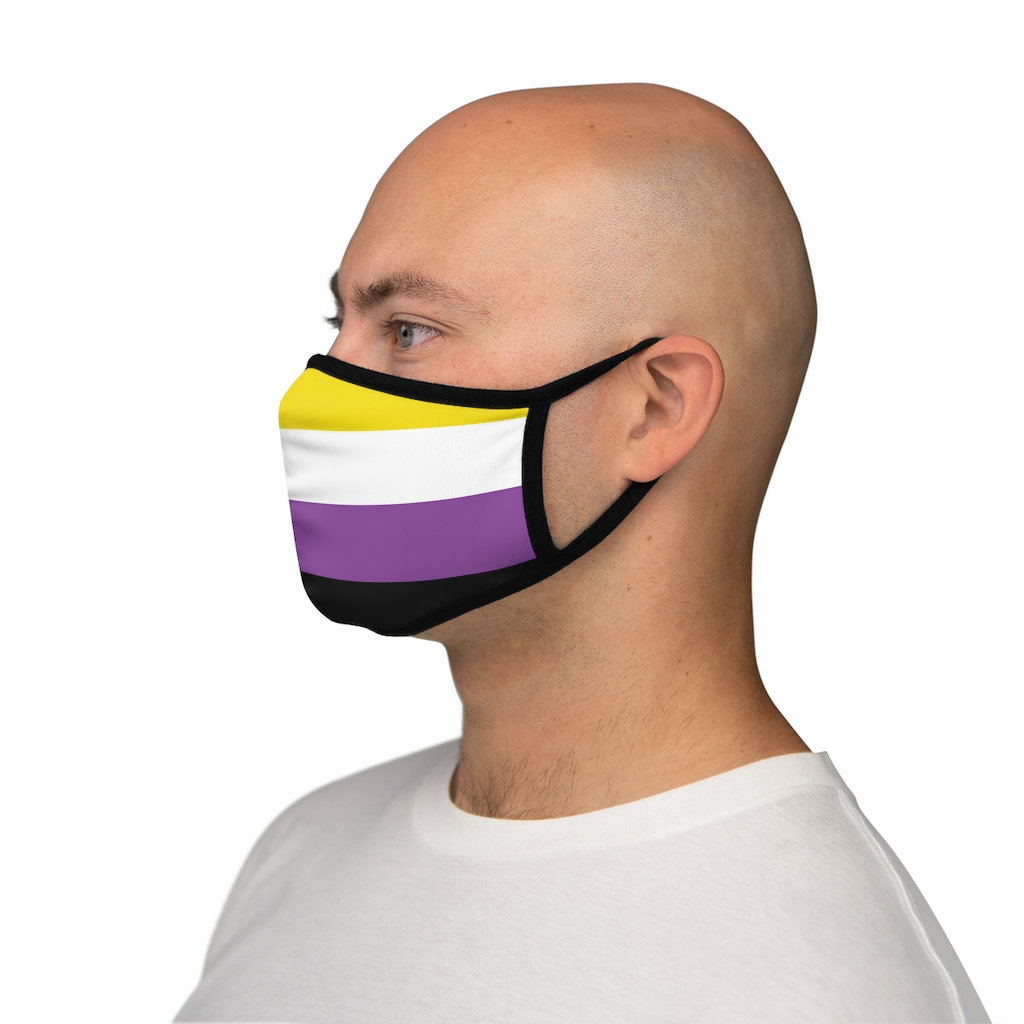Nonbinary Mask NB Pride Flag Mask Non Binary Pride Month - Etsy