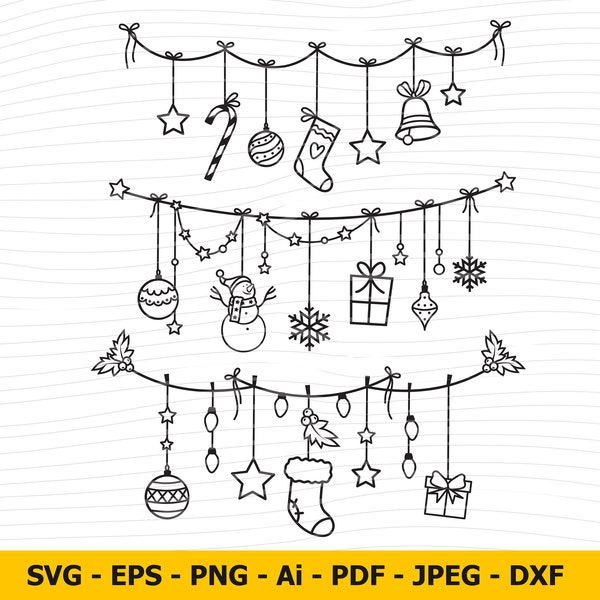 Floral Garland Svg - Etsy