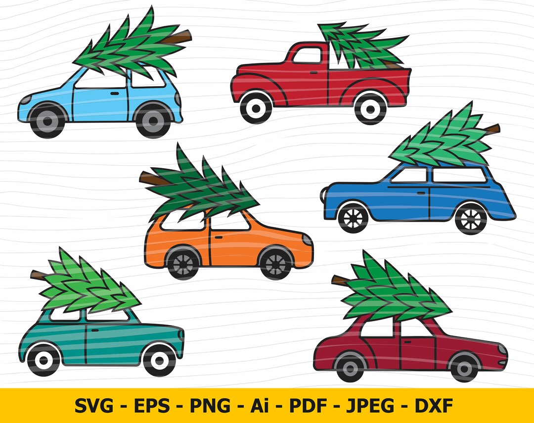Christmas Tree Car SVG, Christmas Car SVG, Christmas Bundle SVG, Merry ...