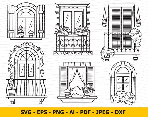 Windows Svg Provence Window Svg Balcony Svg Balcony Cut - Etsy