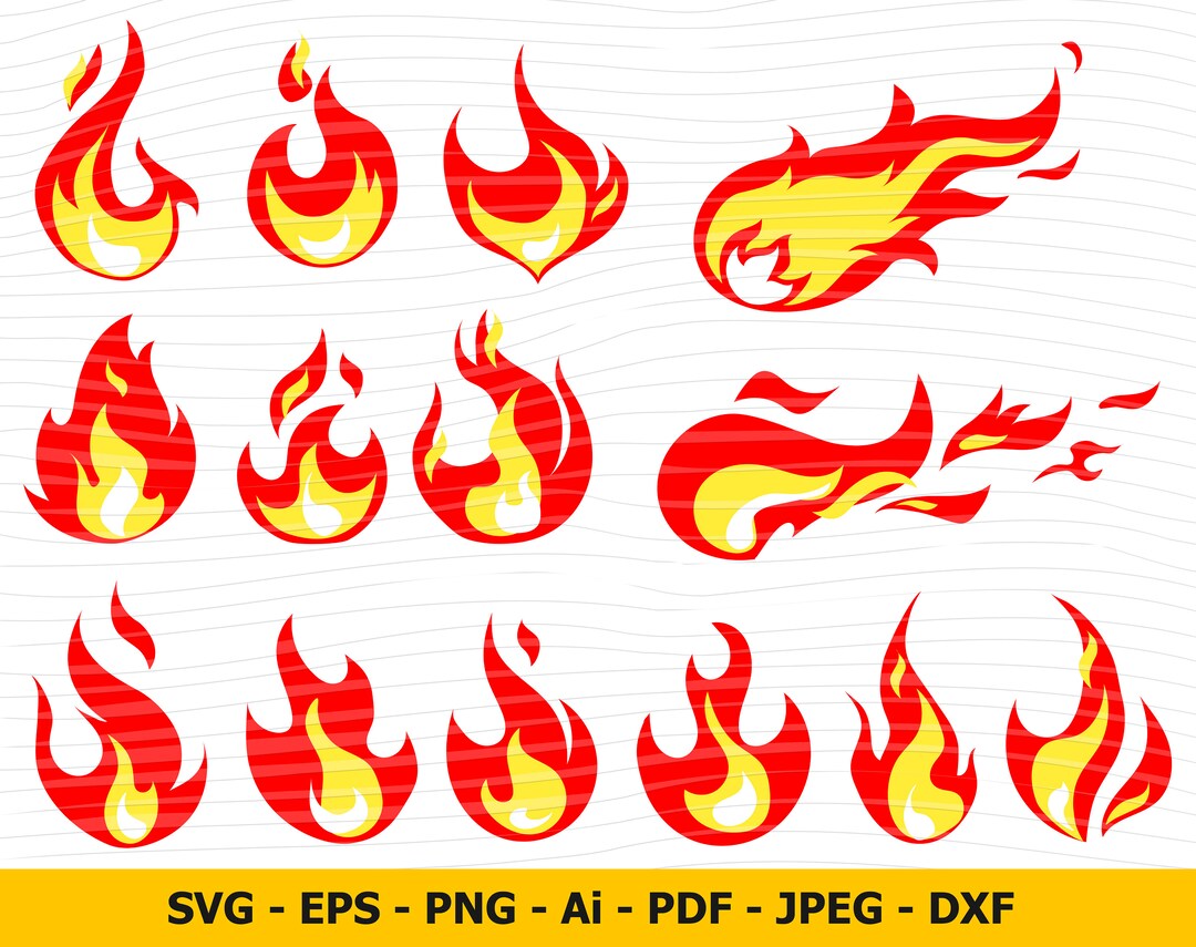 Fire Bundle Svg, Fire Svg, Fire Clipart, Fire Vector, Fire Cut File ...