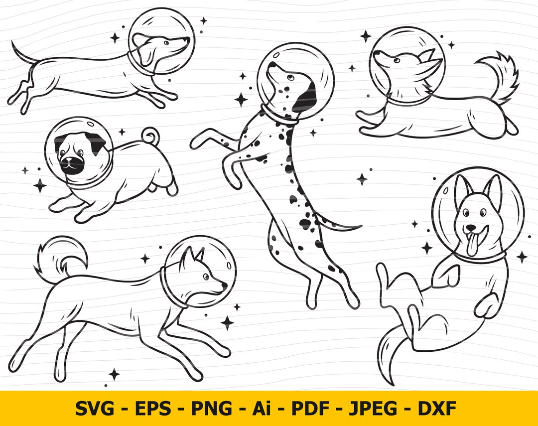 Astronaut Dog Svg, Cosmic Pets Svg, Dogs Traveler Svg, Dog Cut File ...