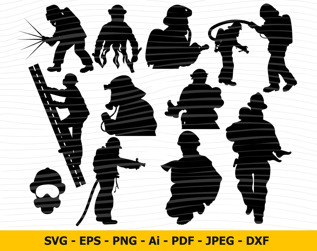 Firefighter SVG Fireman SVG Cutting Files for Cricut and Silhouette ...