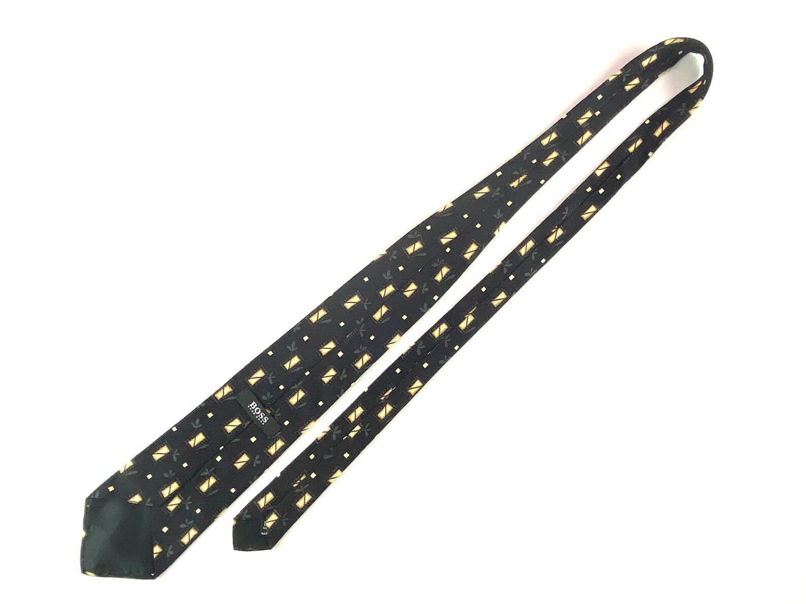 Hugo Boss Silk Tie Vintage Men's Black Necktie Retro Cravate - Etsy