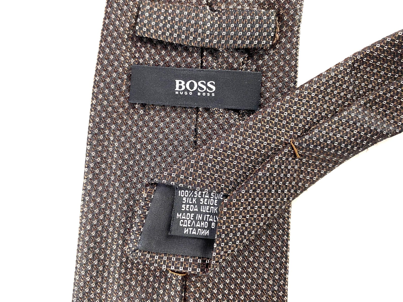 Hugo Boss Silk Tie Vintage Men's Gray/brown Necktie Retro Cravate - Etsy
