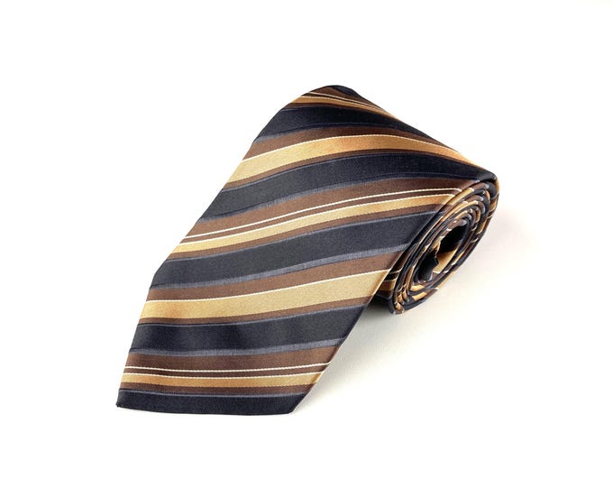 Hugo Boss Silk Tie Vintage Men's Multicolor Striped Pattern Necktie ...