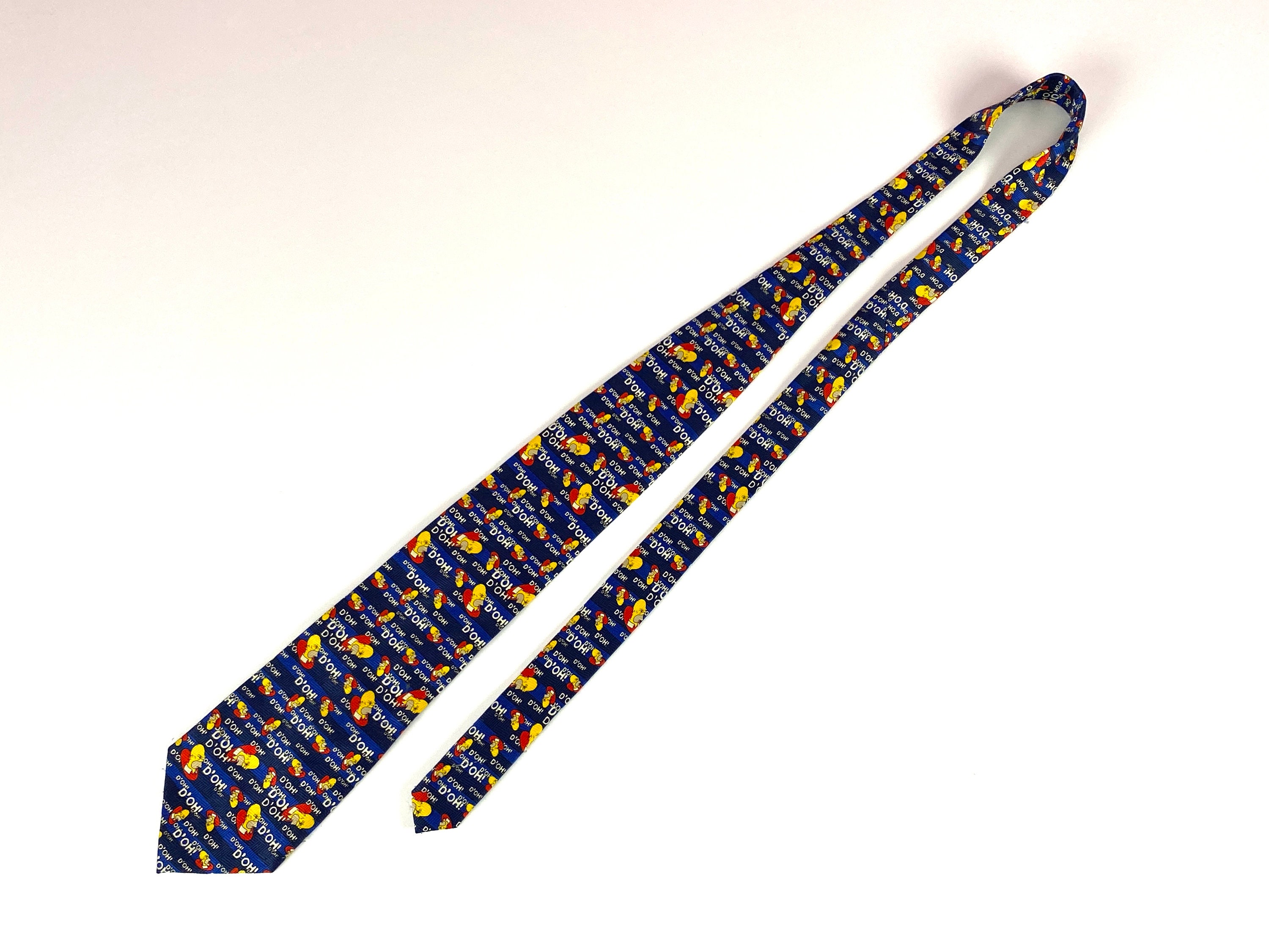 HOMER SIMPSON D'oh Tie Vintage Navy Blue Necktie Retro the Simpsons ...