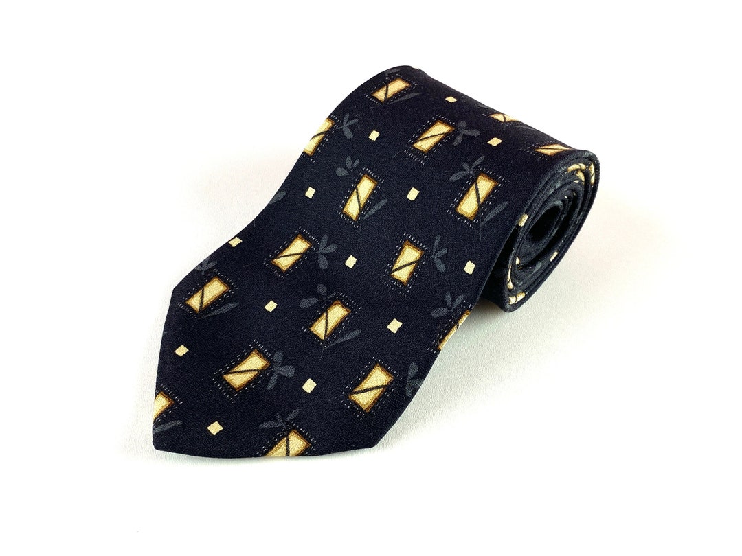 Hugo Boss Silk Tie Vintage Men's Black Necktie Retro Cravate - Etsy