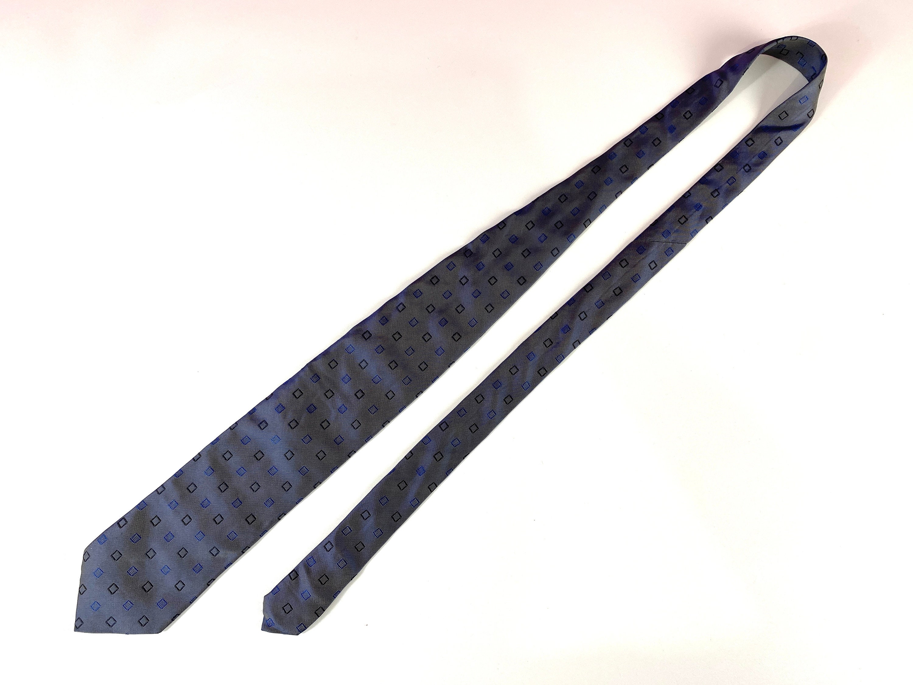 Hugo Boss Selection Cravate Vintage Blue Necktie Retro Silk - Etsy