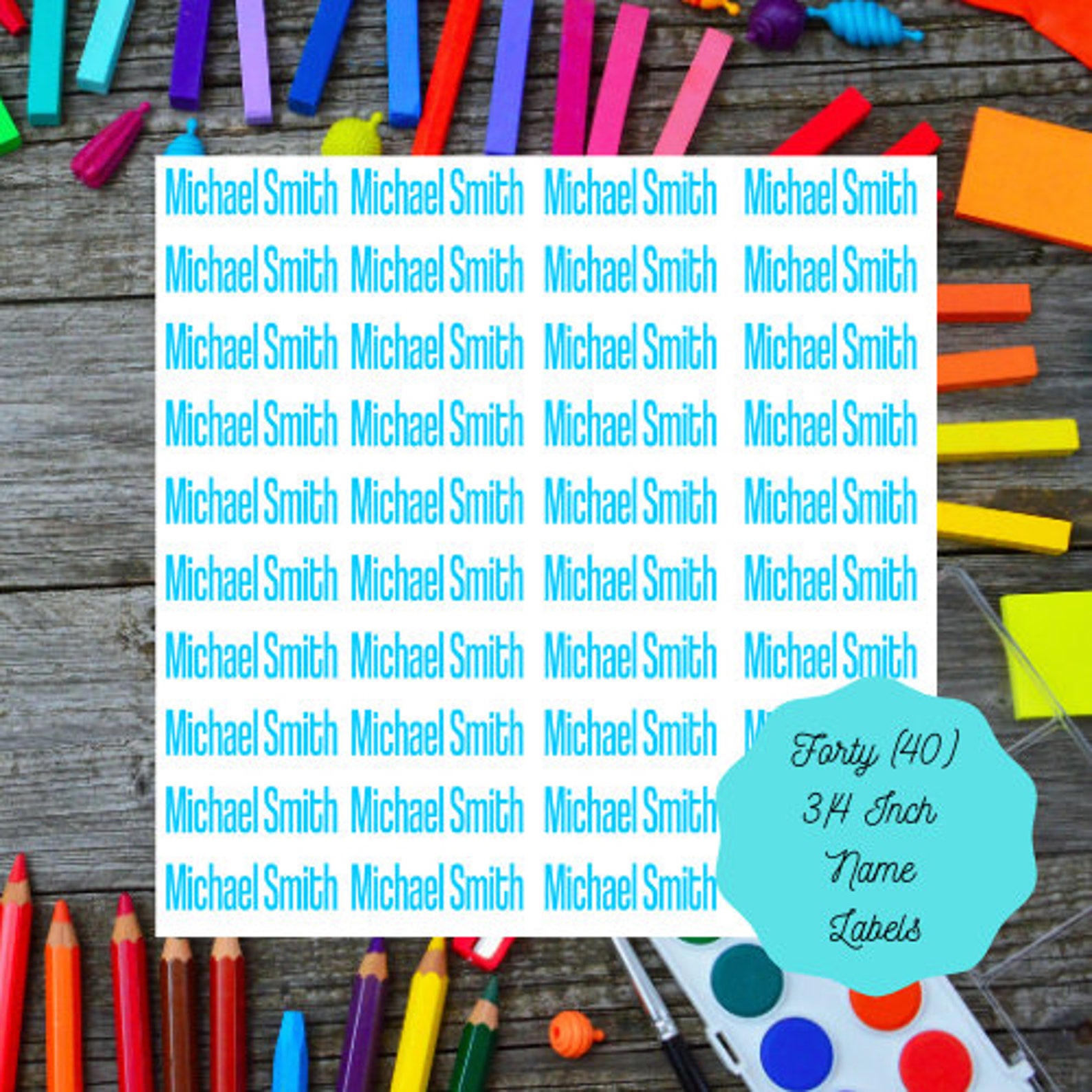 Custom Name Labels for School Supplies Personalized Name - Etsy