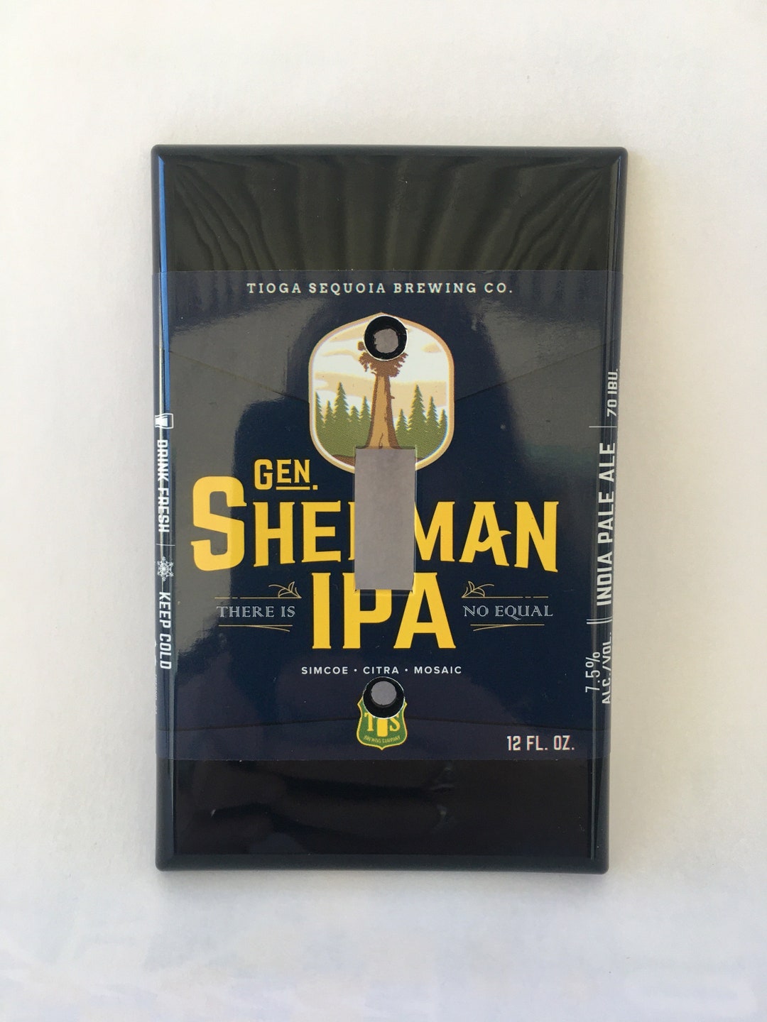 Gen. Sherman IPA Beer Bottle Light Switch Plate - Craft Brew Decor - Etsy