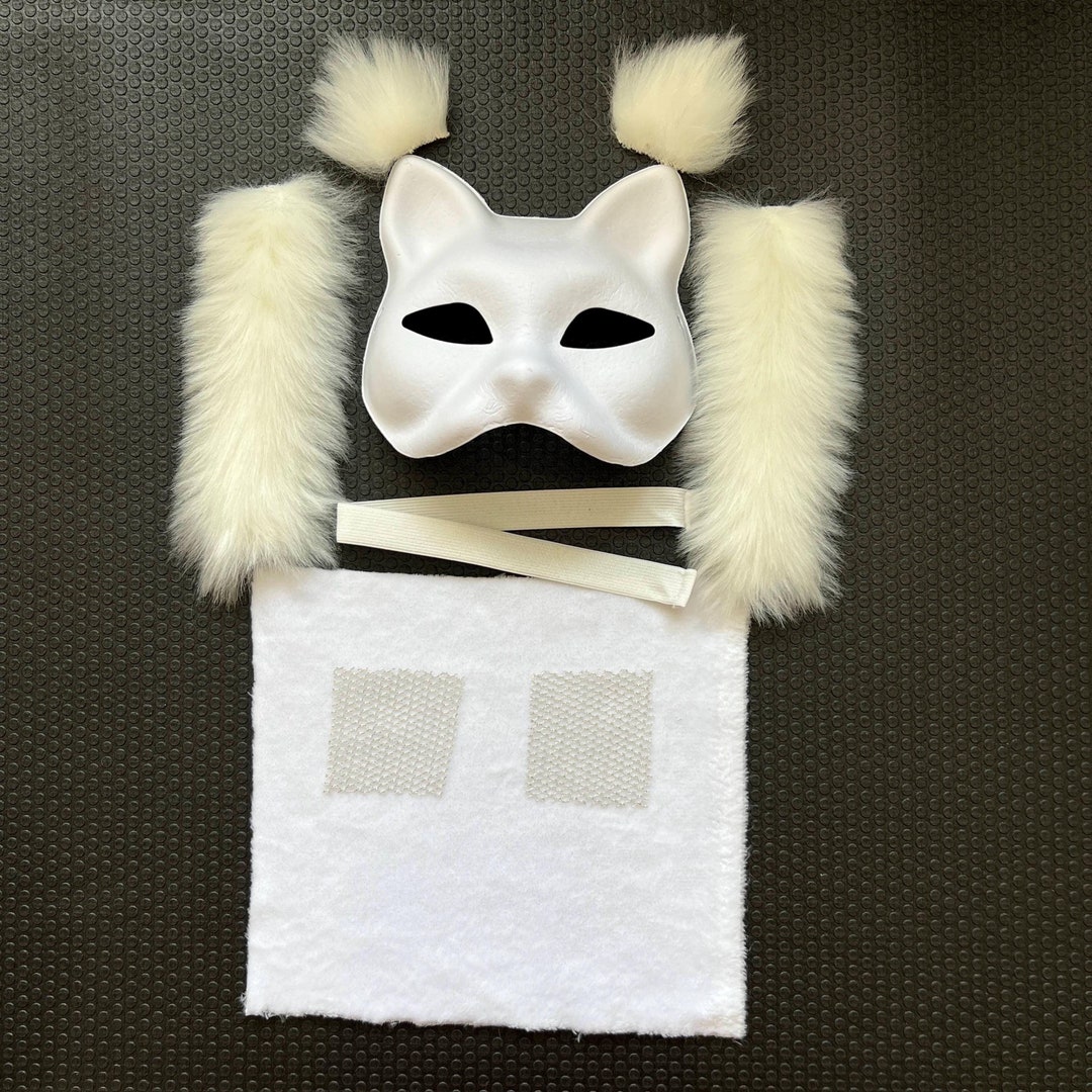 DIY Custom Therian Mask Kit With Faux Fur, Felt, Mesh for Eyes, Paper ...